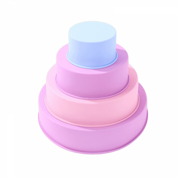 Circular Cake Pot - Silicone Mold Baking Set, 4, Non Stick Quick ...