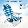 Barara King Single Folding Beach Chair for Adults with 4-Position ...