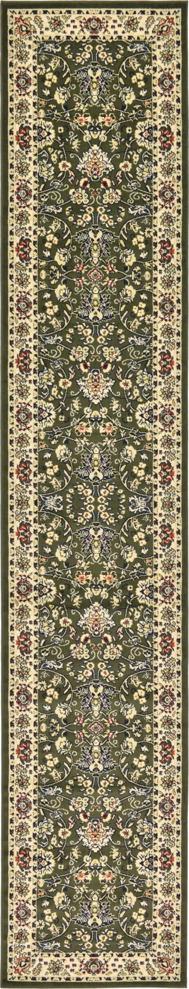 Rugs.com Yasmin Collection Rug – 16 Ft Runner Green Medium Rug Perfect ...