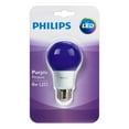 PHILIPS Indoor Purple LED Light Bulb, 8W A19, Medium Screw (E26), Non ...