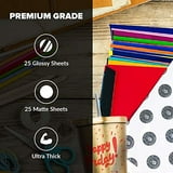 Permanent Vinyl Sheets 50 Pieces Adhesive Vinyl Paper 12" x 12" Pack ...