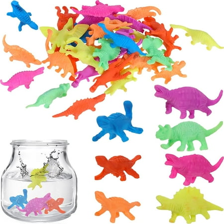72 Pieces Dinosaur Party Favors Colorful Dinosaurs Water Growing Toys ...