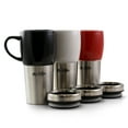 Mr. Coffee Traverse 3 Piece 16 Ounce Stainless Steel and Ceramic Travel ...