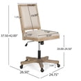 GDF Studio McGillen French Country Upholstered Swivel Office Chair ...