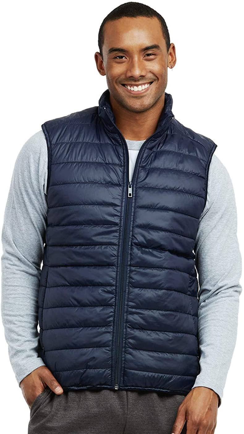 ET TU Men's Lightweight Puffer Vest S, Navy - Walmart.com