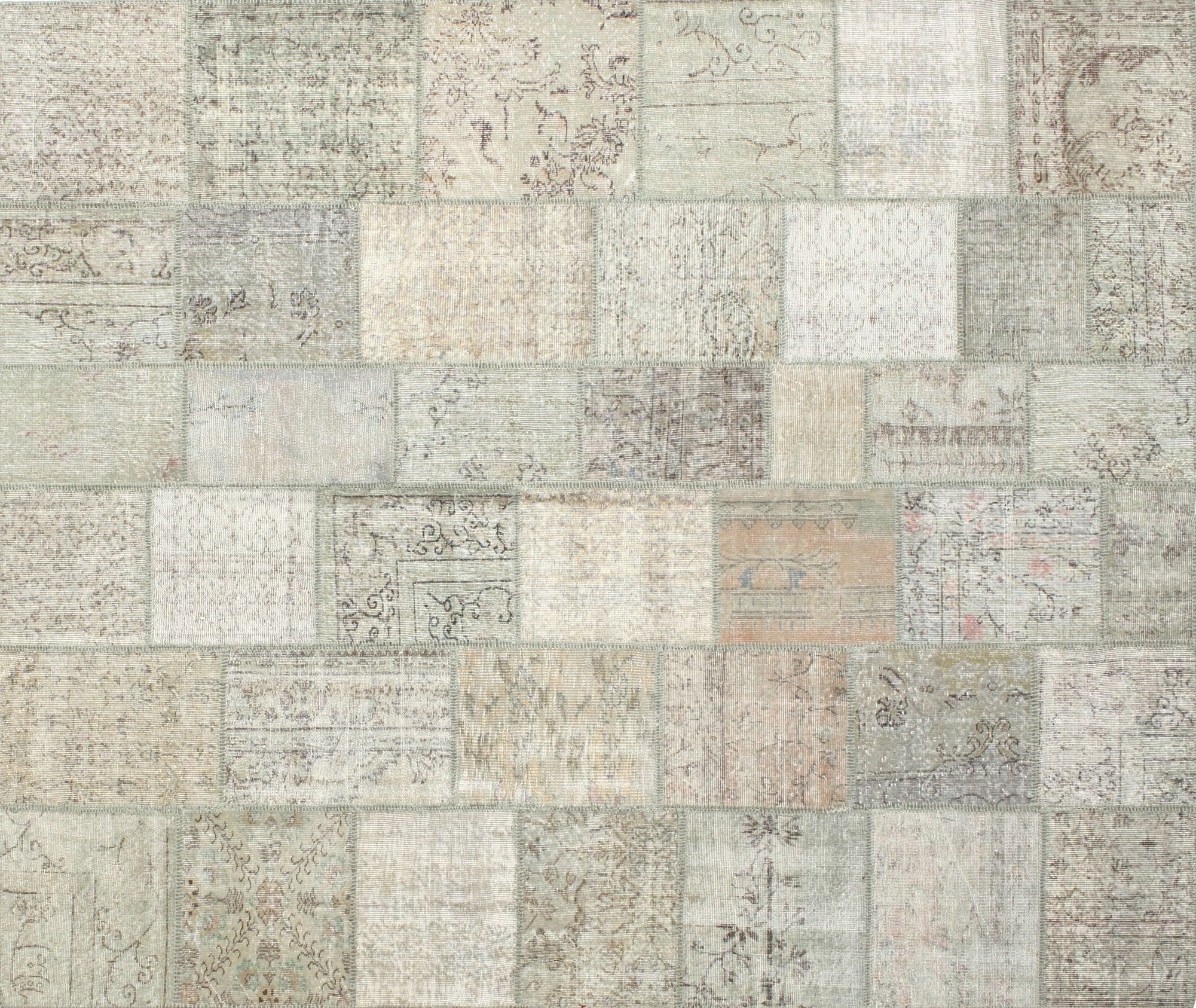 Ahgly Company Indoor Rectangle Contemporary Sage Green Abstract Area ...