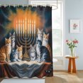 Bathroom Shower Curtain Retro Cat Oil Painting Waterproof Shower ...