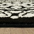 Mainstays Medallion Loop Indoor Accent Rug Black and Cream 20x34 ...
