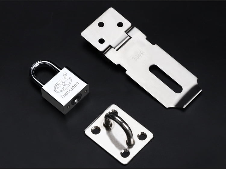 Cerrojo para candado con candado y tornillos ACTIVE acero inoxidable 4 ...