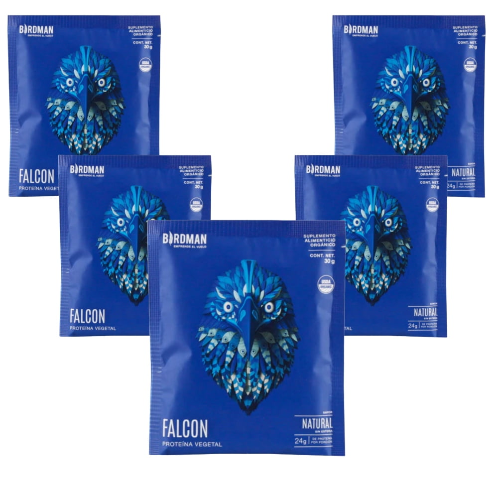 Paquete Proteína Vegetal Natural Birdman Falcon 30g 5 sobres | Walmart ...