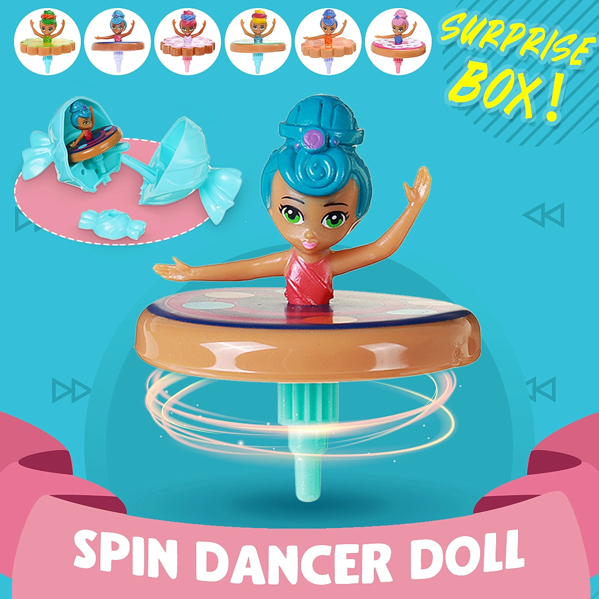 Surprise Doll Box Candy Spin Doll Dance Spinning Doll Toy Kids Gift ...