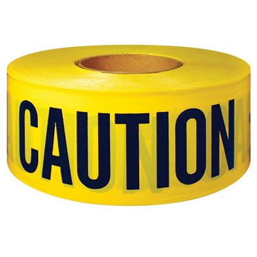 SKILCRAFT, NSN6134243, 3 mil CAUTION Barricade Tape, 1 / Roll - Walmart.com