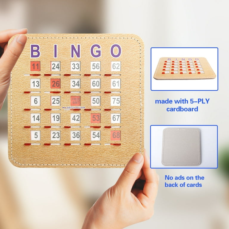 Regal Games 10-Pack Woodgrain Shutter Bingo Cards with Board Windows ...