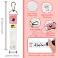 1 Set PU Leather Cotton Name Marker Keychain with Zinc Alloy Keychain ...
