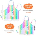 PASHOP Kids Apron Set, 2 Pack Rainbow Unicorn Aprons, Suitable for ...