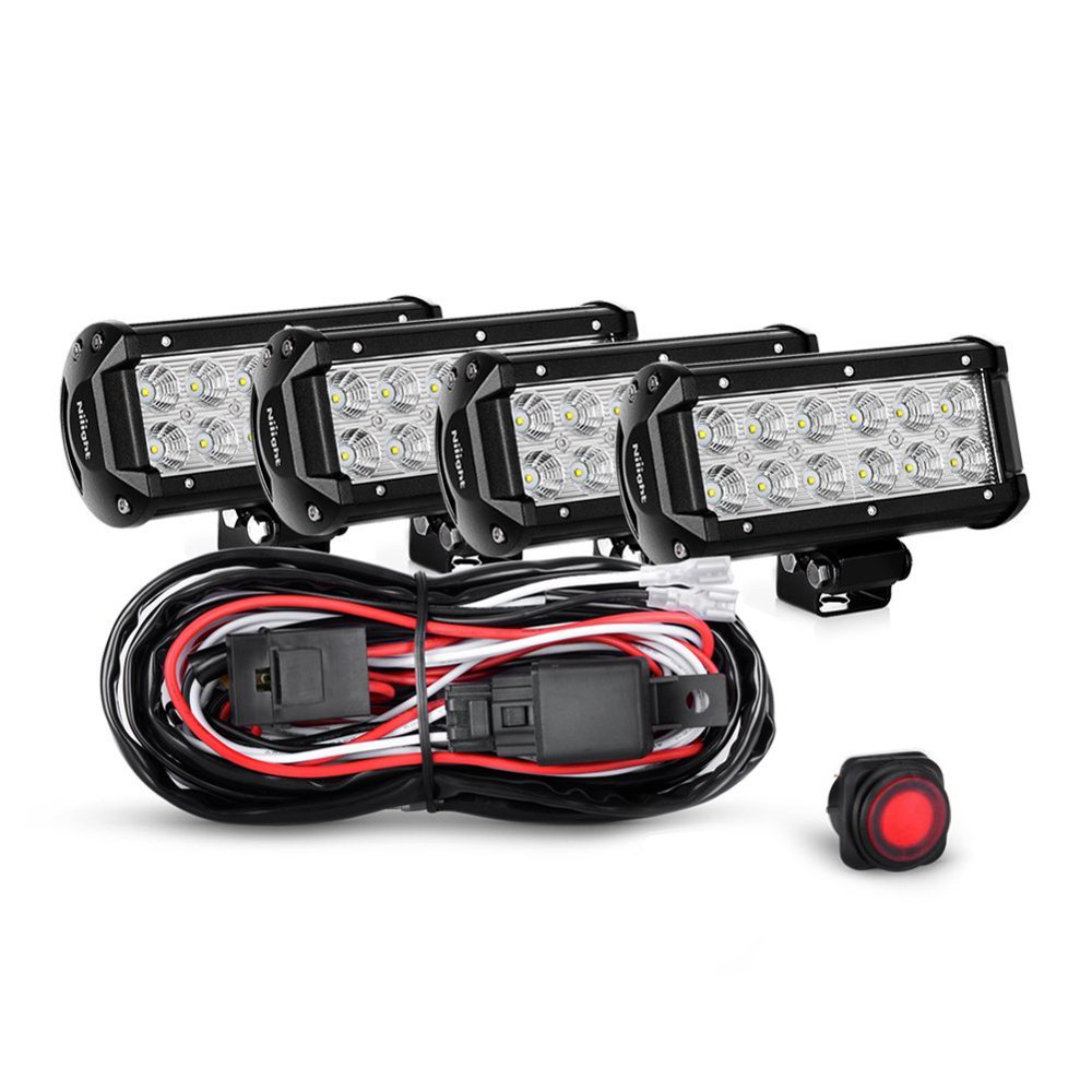 Nilight 4PCS 6.5 Inch 36W Flood LED Light Bar Led Work Light Off Road ...