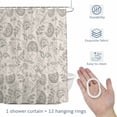 Farmhouse Light Grey Floral Shower Curtain for Bathroom, Linen Boho ...