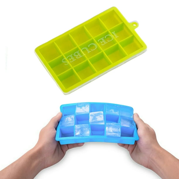 Mistaha Silicone Ice Cube Trays with Lids Ice Cube Molds 15 Ice Cubes ...