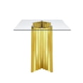 Ssline Dining Table with Tempered Glass Top Gold Mirror Finish ...