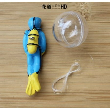 JIUOU Floating Fish Tank Decorations Fat Diver, Funny Fish Tank ...