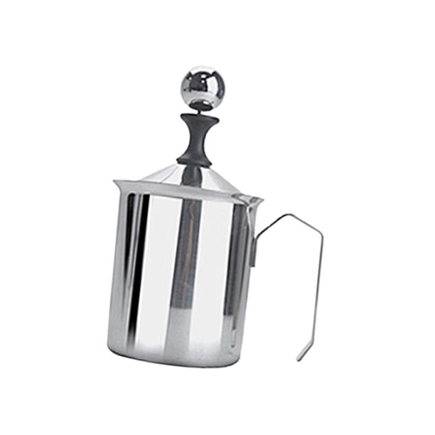 jifeng Stainless Steel Manual Milk Frother Coffee Creamer Double Froth ...