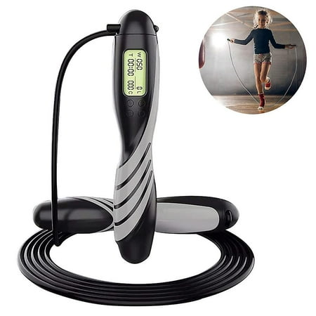 Digital Handle Adjustable Jumping Rope With Smart Counter, Time Setting ...