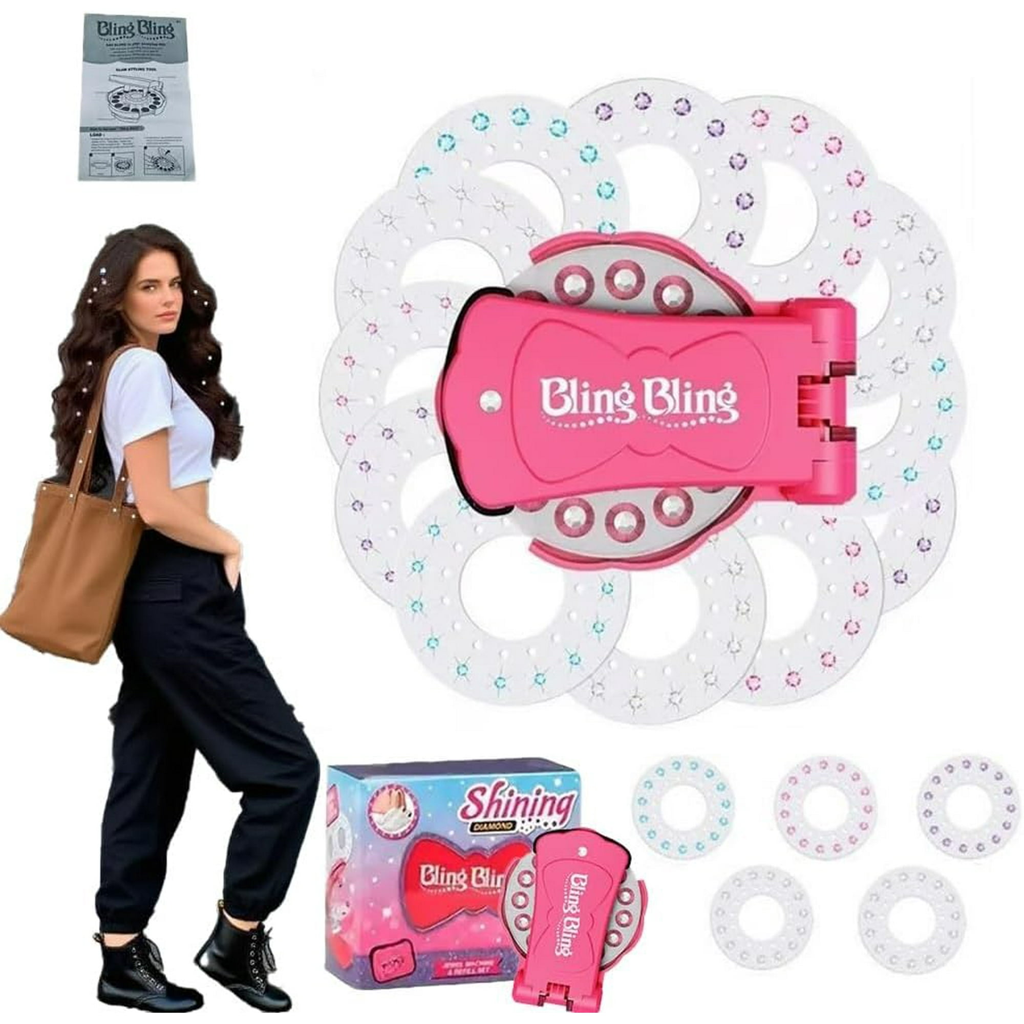 Click here for Hoosue 2026 Glitter Diamond Styling Tools Hair Gem... prices