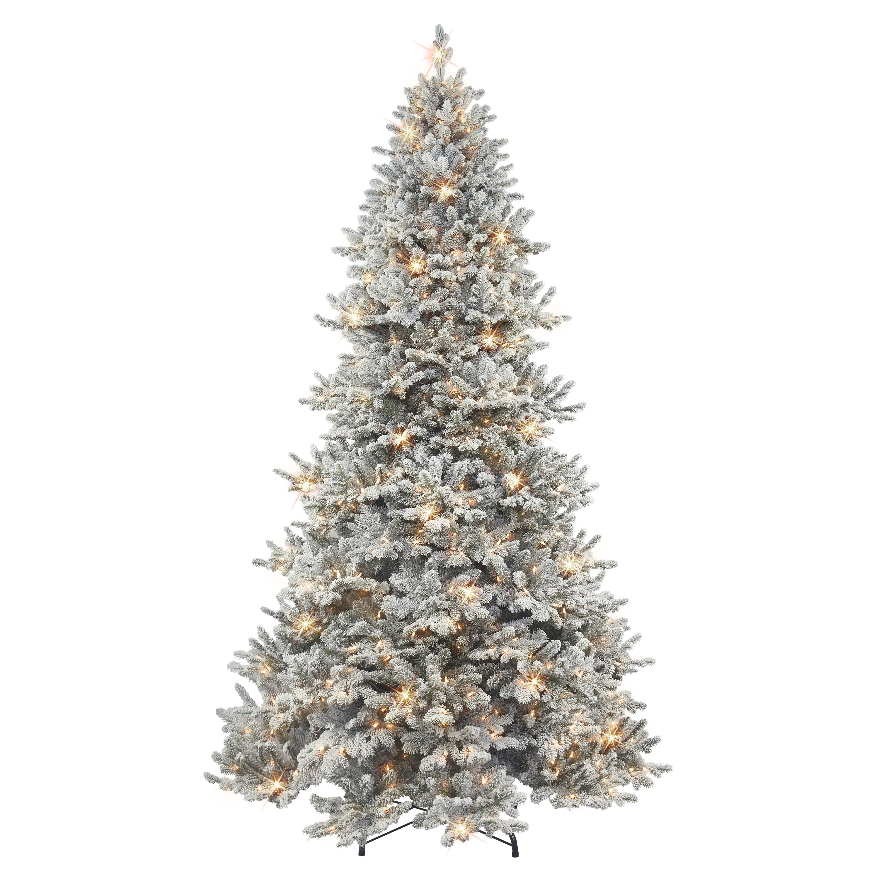 9 ft Pre-lit Flocked Royal Majestic Spruce 900 Clear Incandescent ...