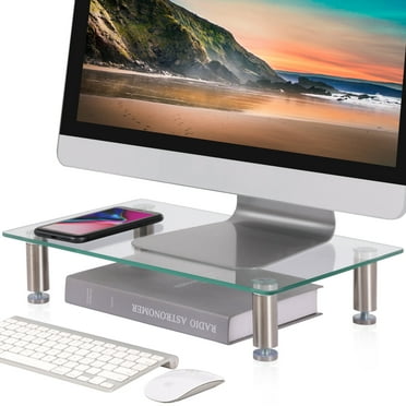 FITUEYES Dual Monitor Stand Riser with Adjustable Length TV PC Laptop ...