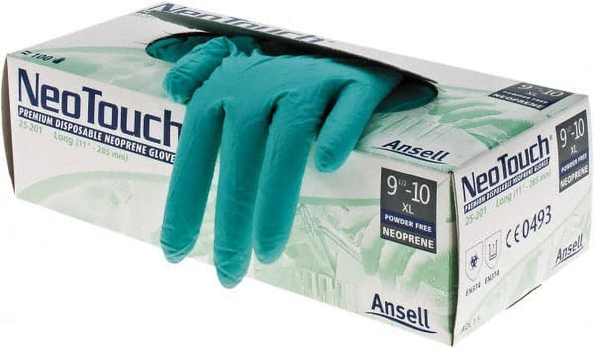 100 Pack Ansell 25-201XL Disposable Gloves, Neoprene - Walmart.com