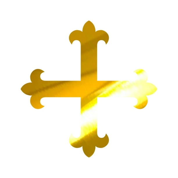 Cross Fleury Sticker Decal Die Cut - Self Adhesive Vinyl - Weatherproof ...