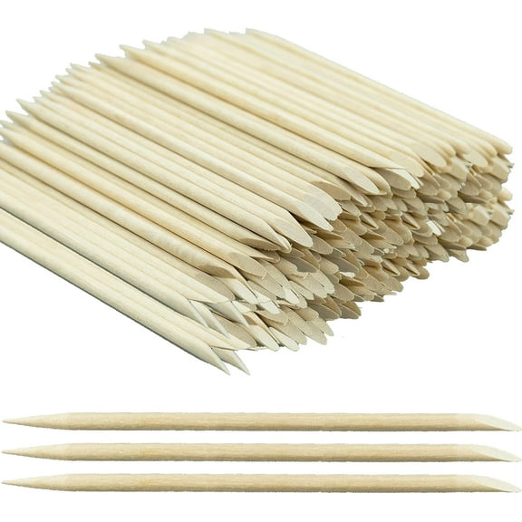 Equate Dual Pointed Wooden Cuticle Sticks for Nail and Cuticle Care, 12 ...