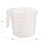Mainstays 4 Cup Plastic Measuring Cup, 32 oz, Clear, Microwave Safe ...