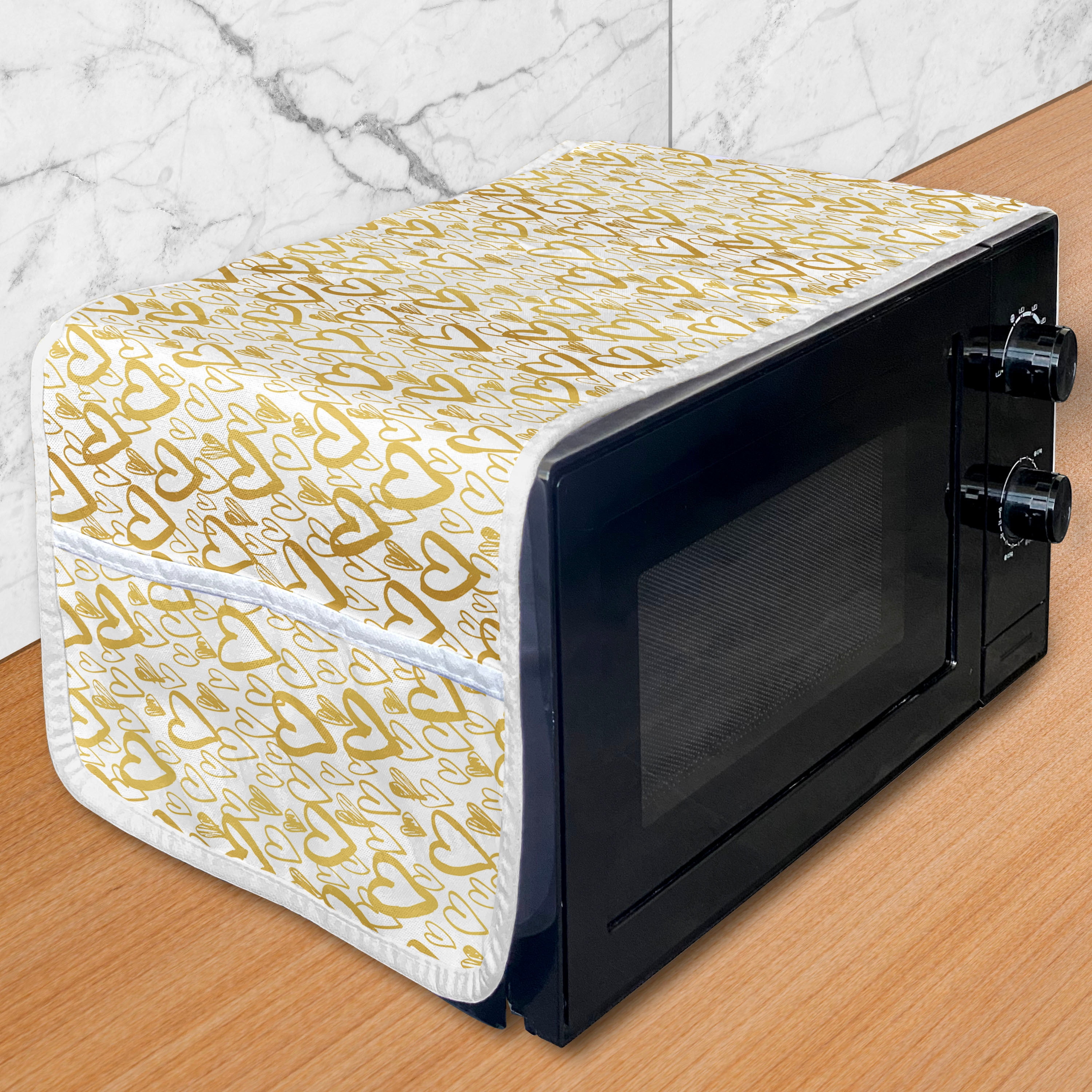 Valentine's Day Microwave Oven Cover, Celebration Theme Hand Drawn ...