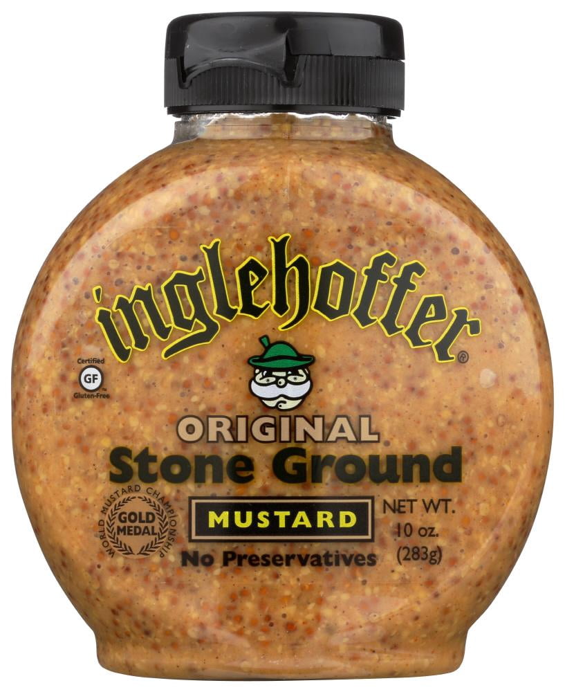 Inglehoffer Stone Ground Mustard, 10 oz Squeezable Bottles (Pack of 6 ...