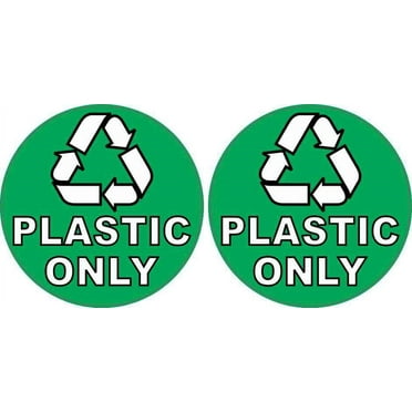 5in x 5in Paper Only Recycling Sticker - Walmart.com