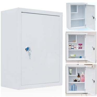 kleankin Wall Mounted Bathroom Medicine Cabinet with Mirror, Storage ...
