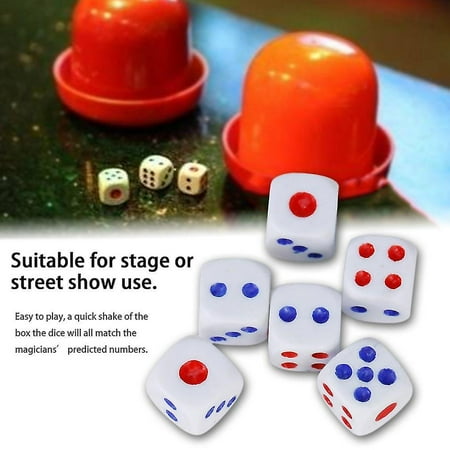 Magic Dice Trick Toy Set Six Dice Fast Changing Stage Street Magic Show ...