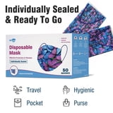 Disposable Face Masks 3-Ply Individually Wrapped , 50ct - Butterfly ...