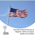 2Pcs Aluminum Alloy Flagpole Stationary Truck Cap & Topper Ball ...