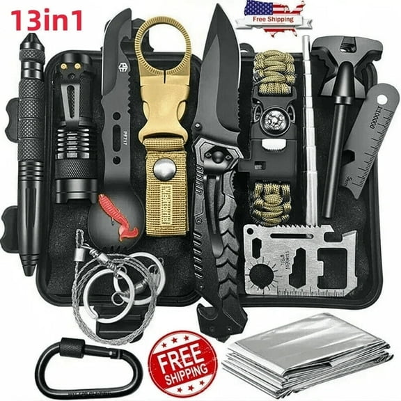 Ozark Trail Survival Kit, 17 Piece Outdoor Emergency Camping Gear with ...