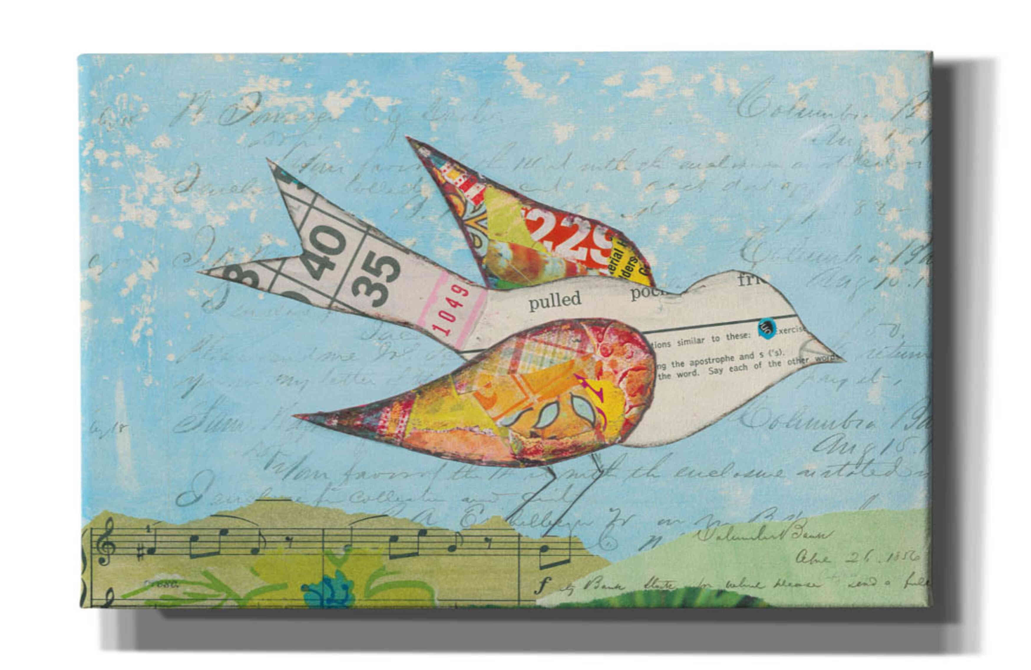 Epic Graffiti 'Flutter III by Courtney Prahl, Canvas Wall Art, 40"x26 ...