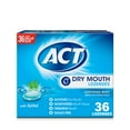 (2 pack) ACT Dry Mouth Moisturizing Lozenges, Soothing Mint, 36 ct ...