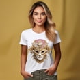 Carnival Mask Graphic T-Shirt Unisex 100 Cotton With Antique Gold Art ...