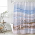Abstract Transparent Fluid Shower Curtain Set, Waterproof Shower ...