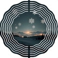 Elegant Metal Hanging Wind Spinners with Concentric Circular Patterns ...
