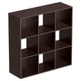 ZENSTYLE Wooden 9-Cube Bookcase Organizer, Wood Cubby Storage Shelves ...