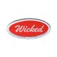 Wicked Name Tag Patch Red Novelty Badge Symbol Embroidered Iron On ...
