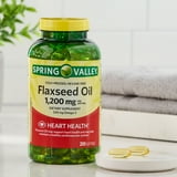 Spring Valley Flaxseed Oil Dietary Supplement Softgels for Heart Health ...