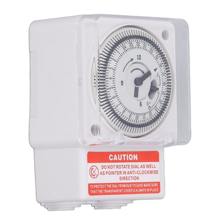 Timer, Flame Retardant AC220V Mechanical Time Switch 24 Hour Cycle ...